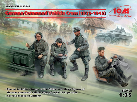 Battle-Models > German Command Vehicle Crew (1939-1942) 4 figures 1:35
